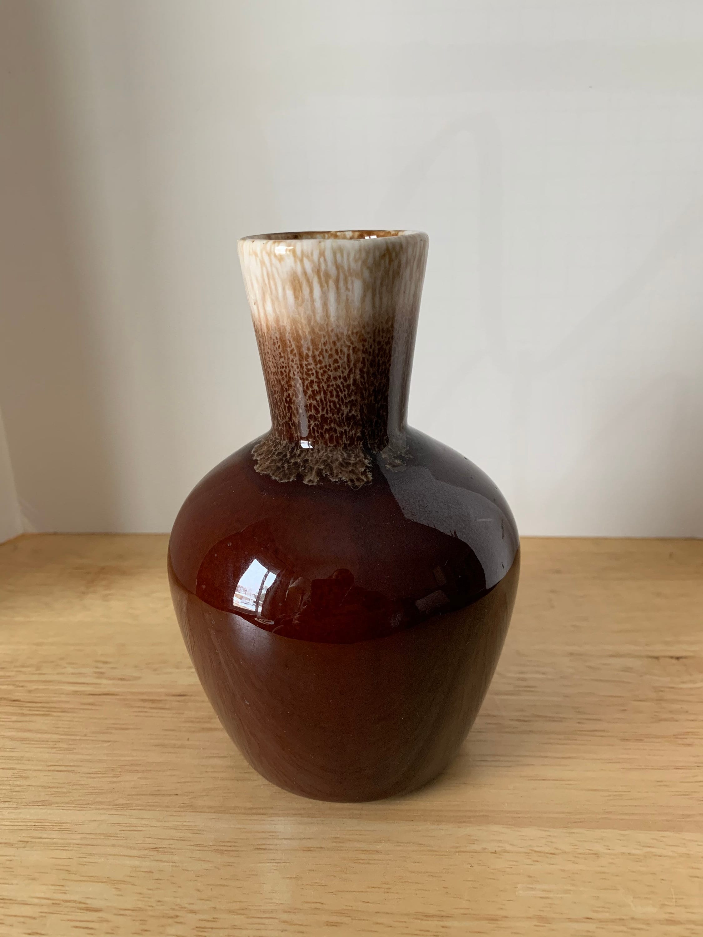 Vintage Mc Coy pottery brown bud vase