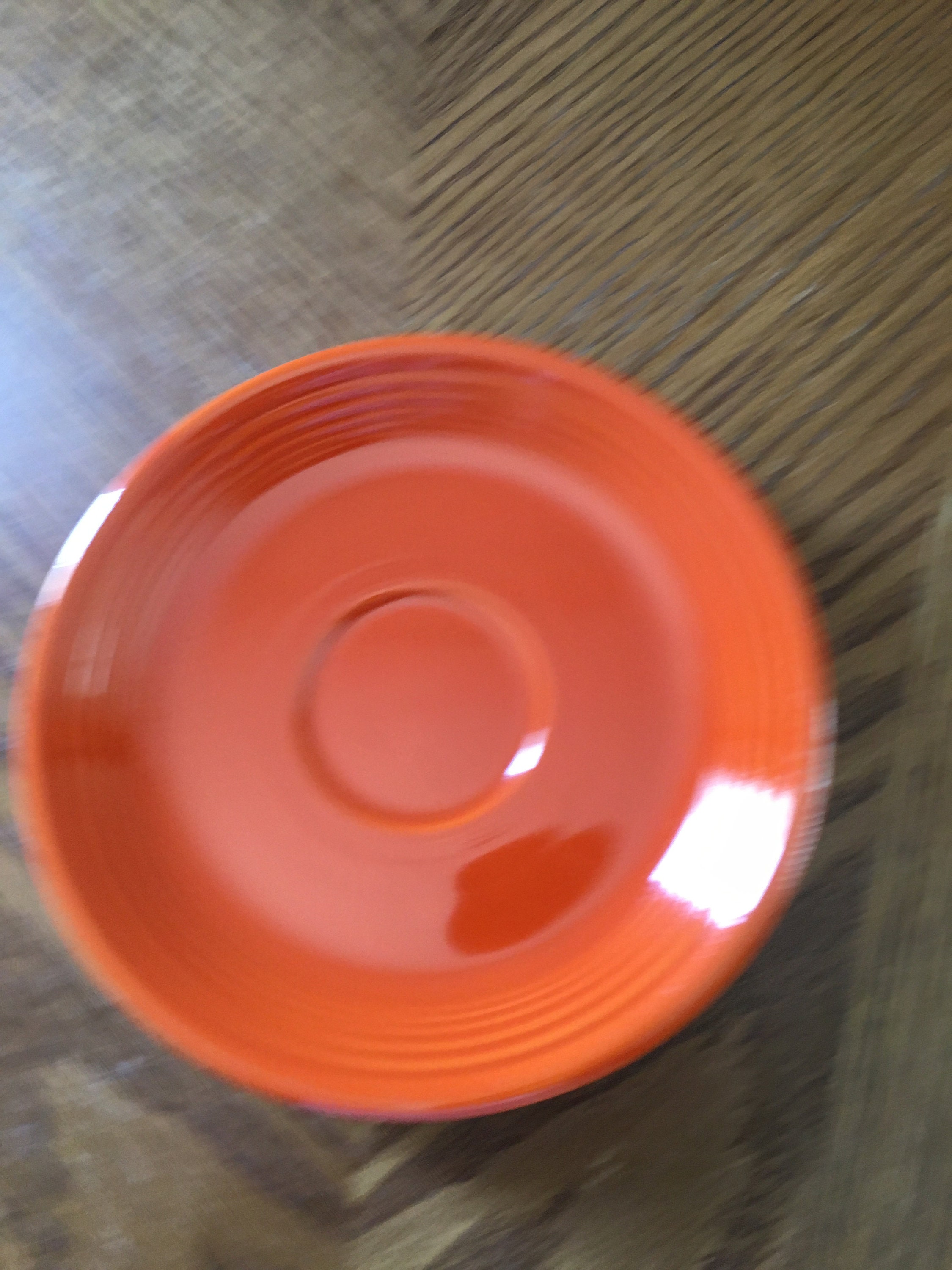 Vintage pair 1980's Orange/Red Fiestaware coffee cup saucer
