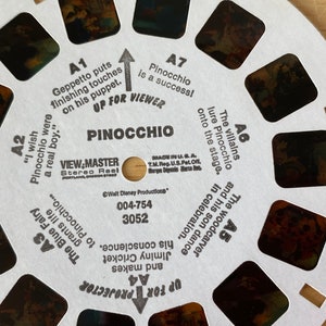 Pinocchio Set of 3 A, B & C View Master Reels From Walt Disney ...