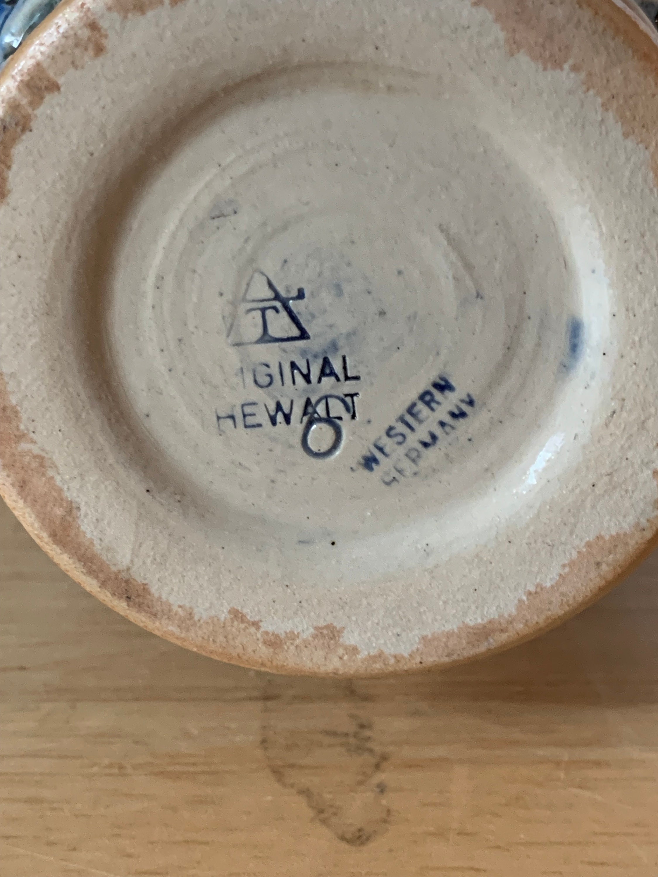 Vintage original Thewalt lidded German beer stein