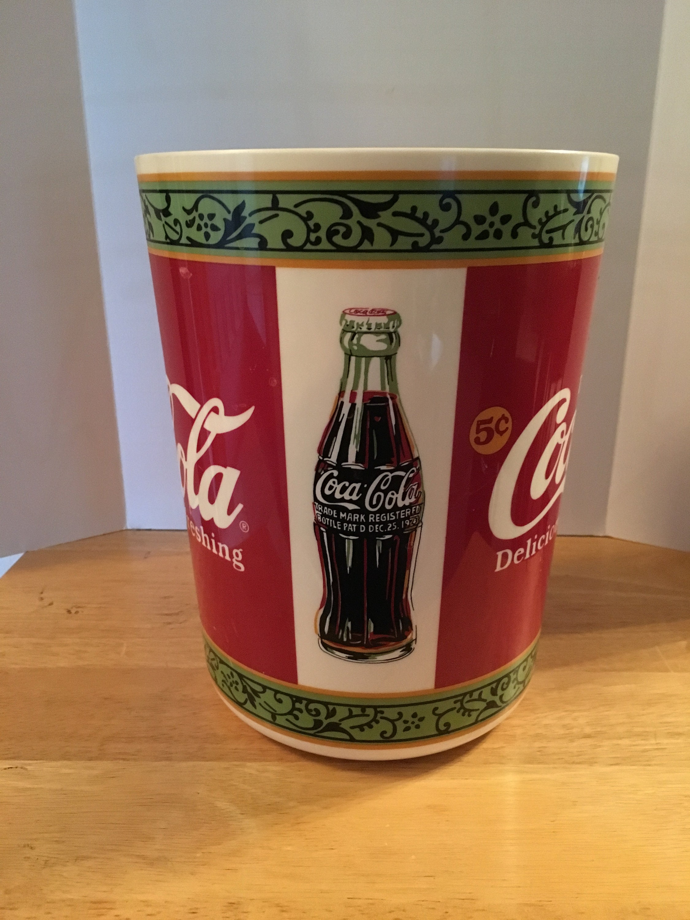 plastic Coke trash can 10' x 8