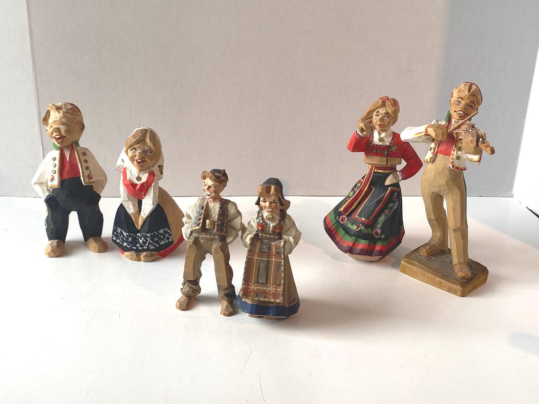 Choice of Henning Type Hand Carved Norway Wood Figurines Hardanger ...