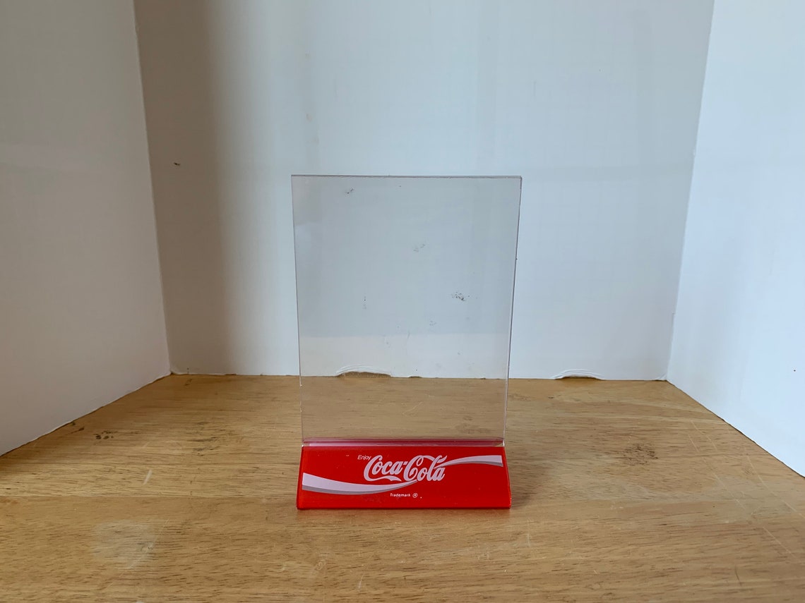 Vintage Coca-cola Acrylic Tabletop Frame 6 1/8 X 4 - Etsy