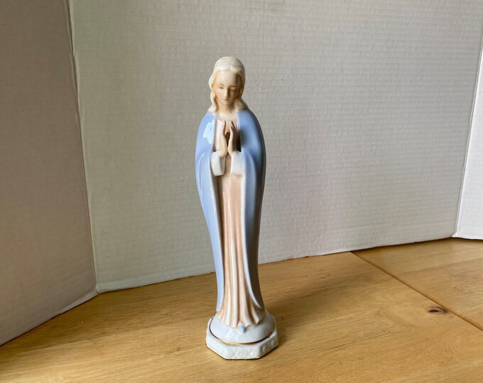 Blessed Mother Madonna Praying Mary Porcelain Statue - Etsy