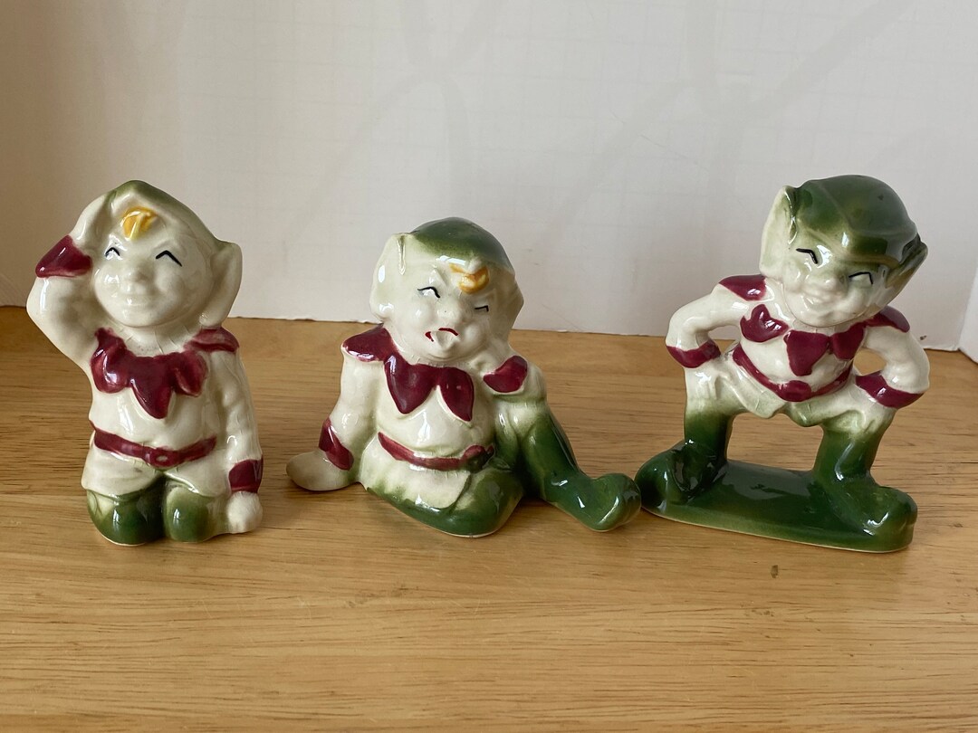 Set of 3 1940s Walker Pottery Pixies Elves by Jack Chipman California ...