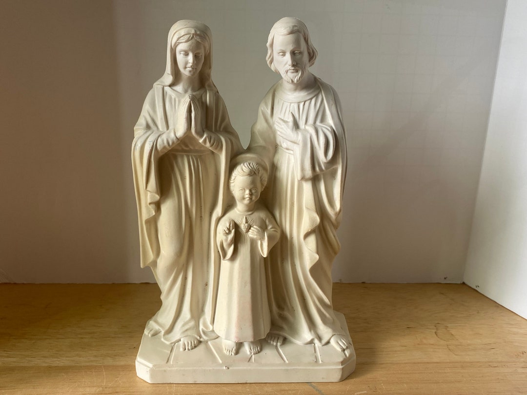 Holy Family Plastic Statue of Joseph Mary and the Christ - Etsy