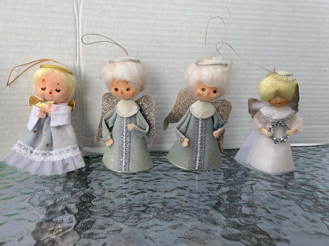 Set of 4 Vintage Cardboard Cone Angels - Etsy