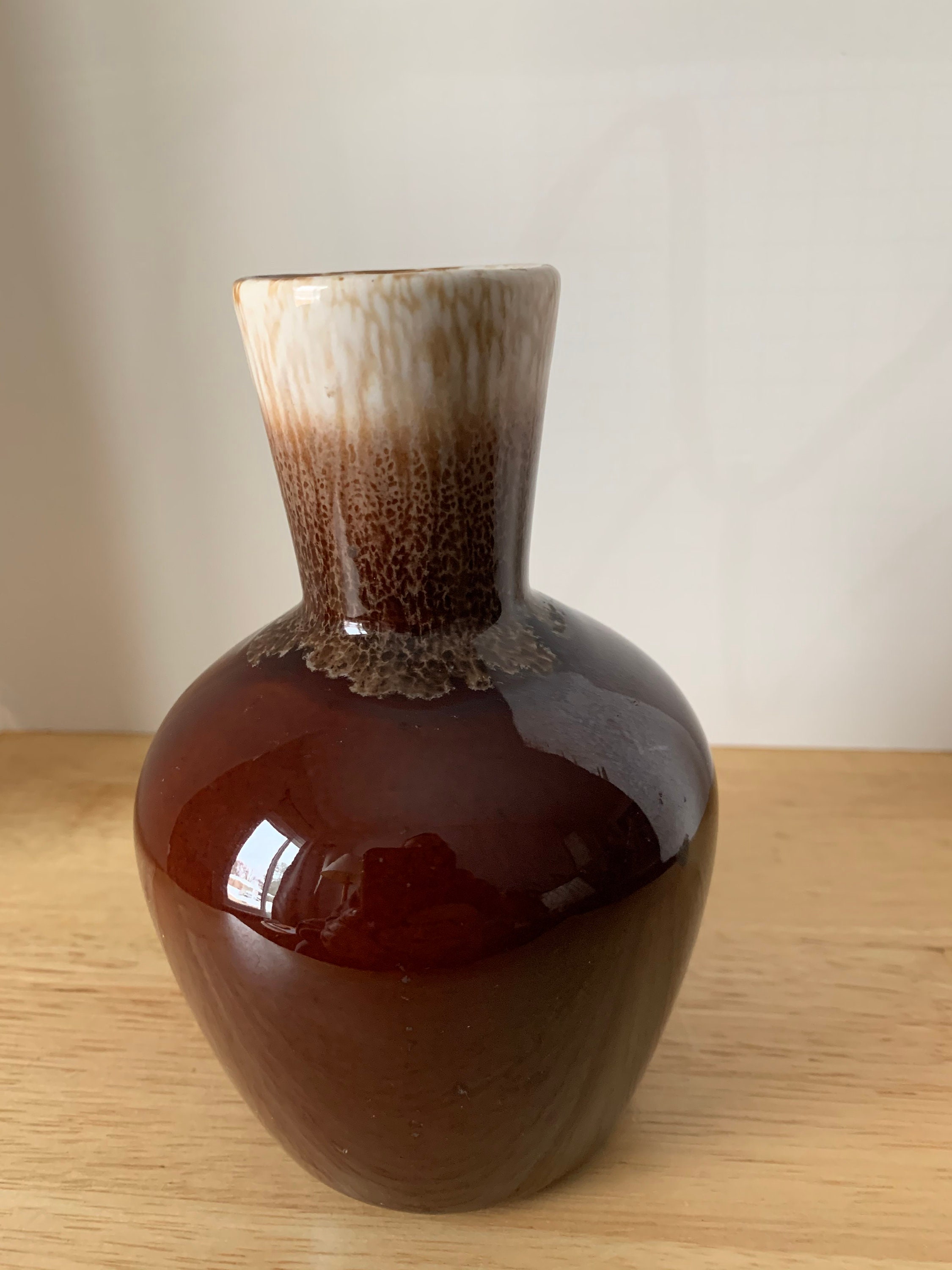 Vintage Mc Coy pottery brown bud vase