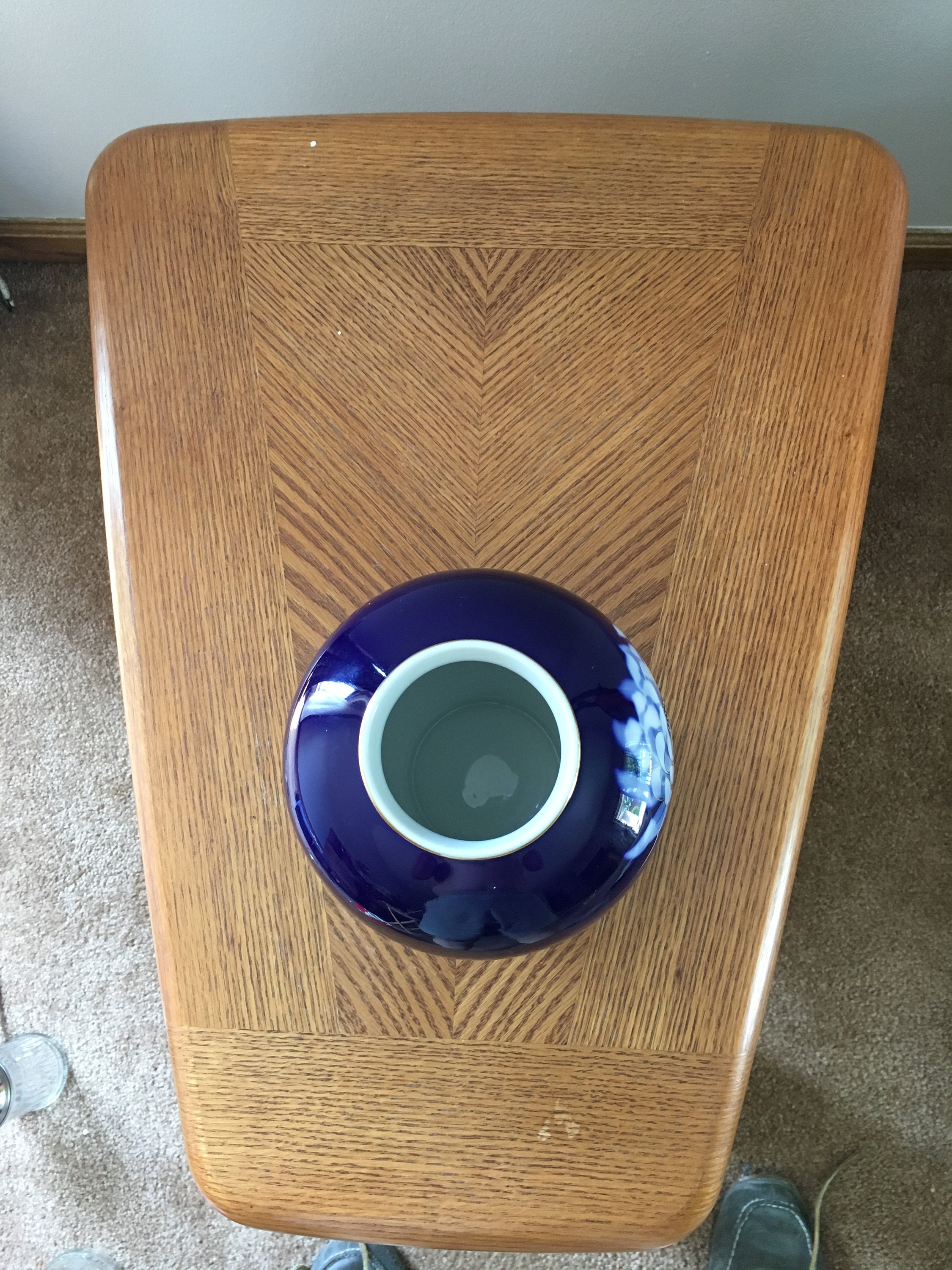 Vintage dark blue vase