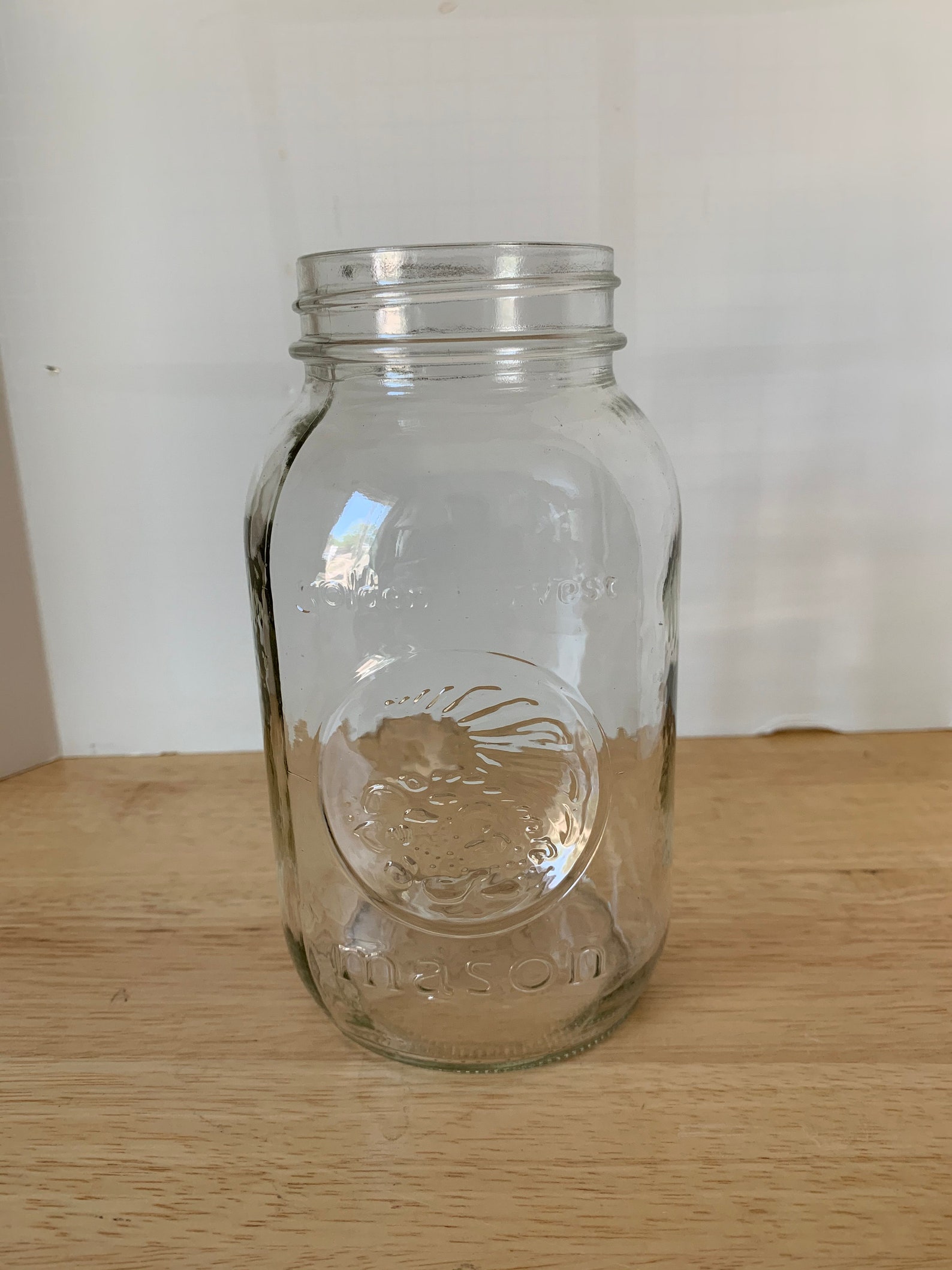 Vintage Golden Harvest Quart Size Clear Canning Jar - Etsy