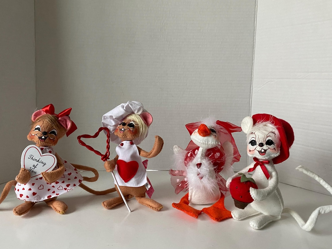 Annalee Valentine Collection 6" Dolls Choice of Mouse Chef, Strawberry ...