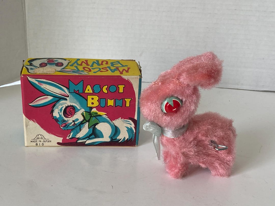 Vintage Mascot Bunny Mechanical Wind up Bunny Toy in Original Box in ...
