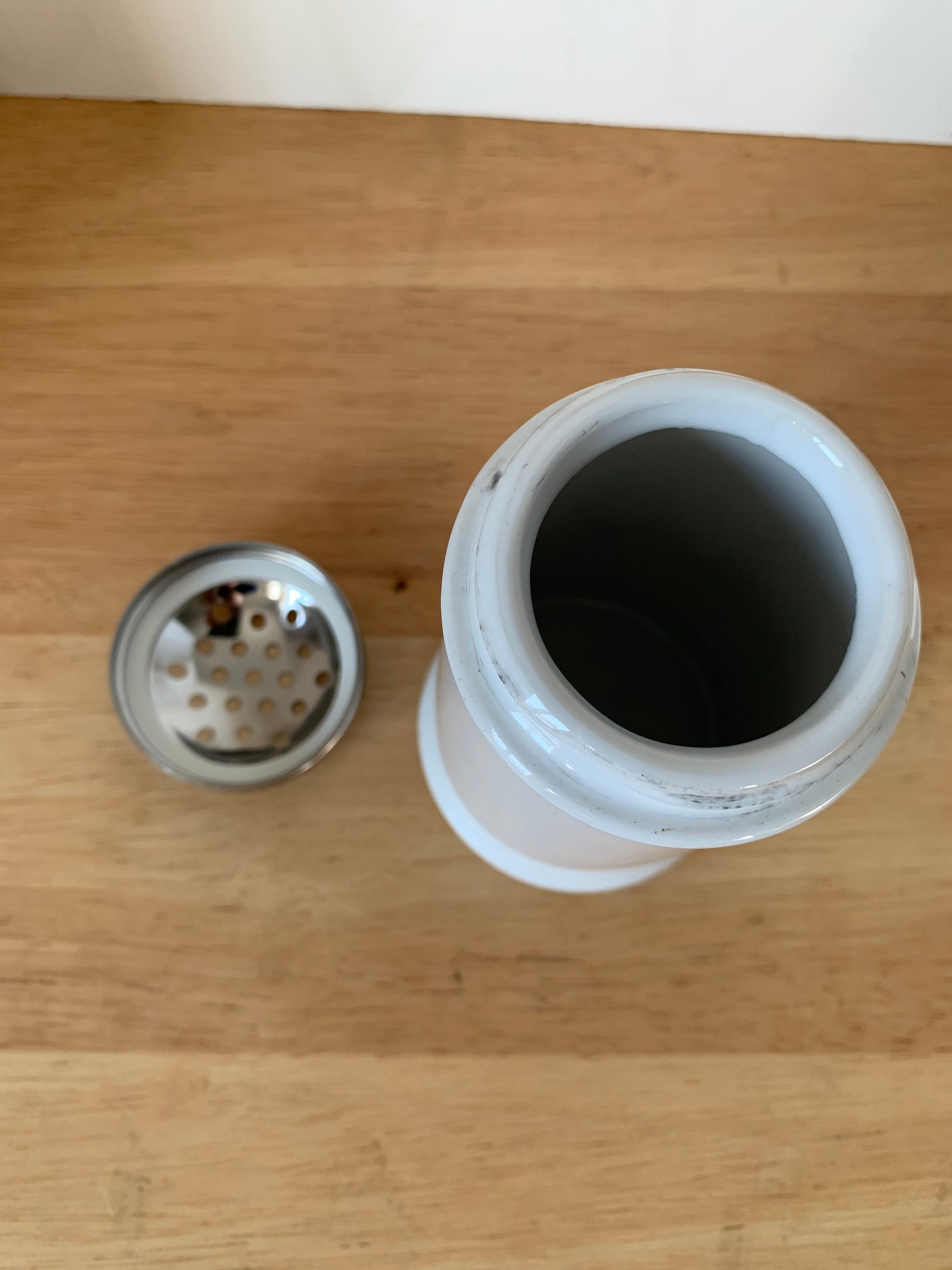 White Ceramic Bee House Cheese or Red Pepper Shaker | Etsy