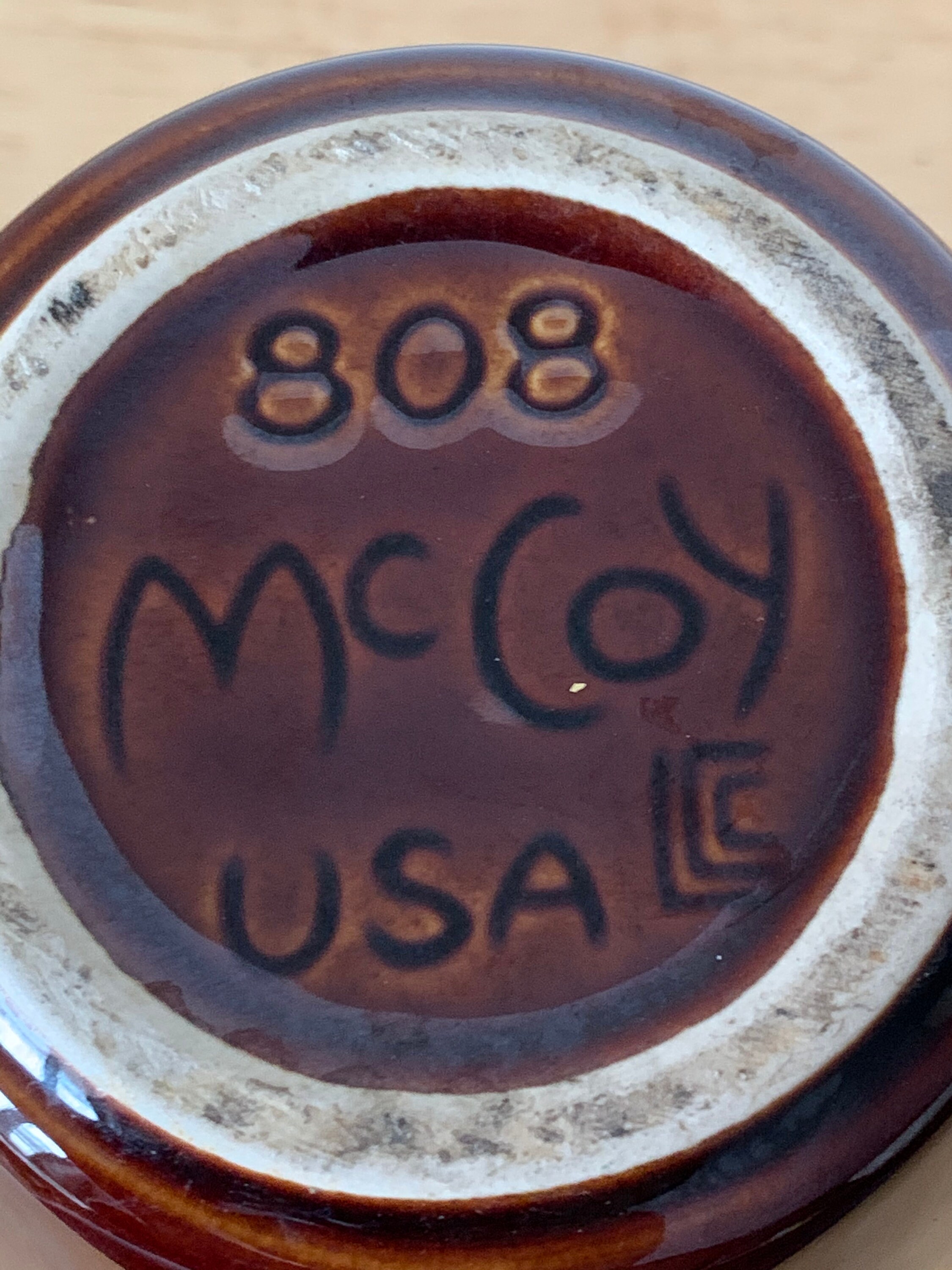 Vintage Mc Coy pottery brown bud vase