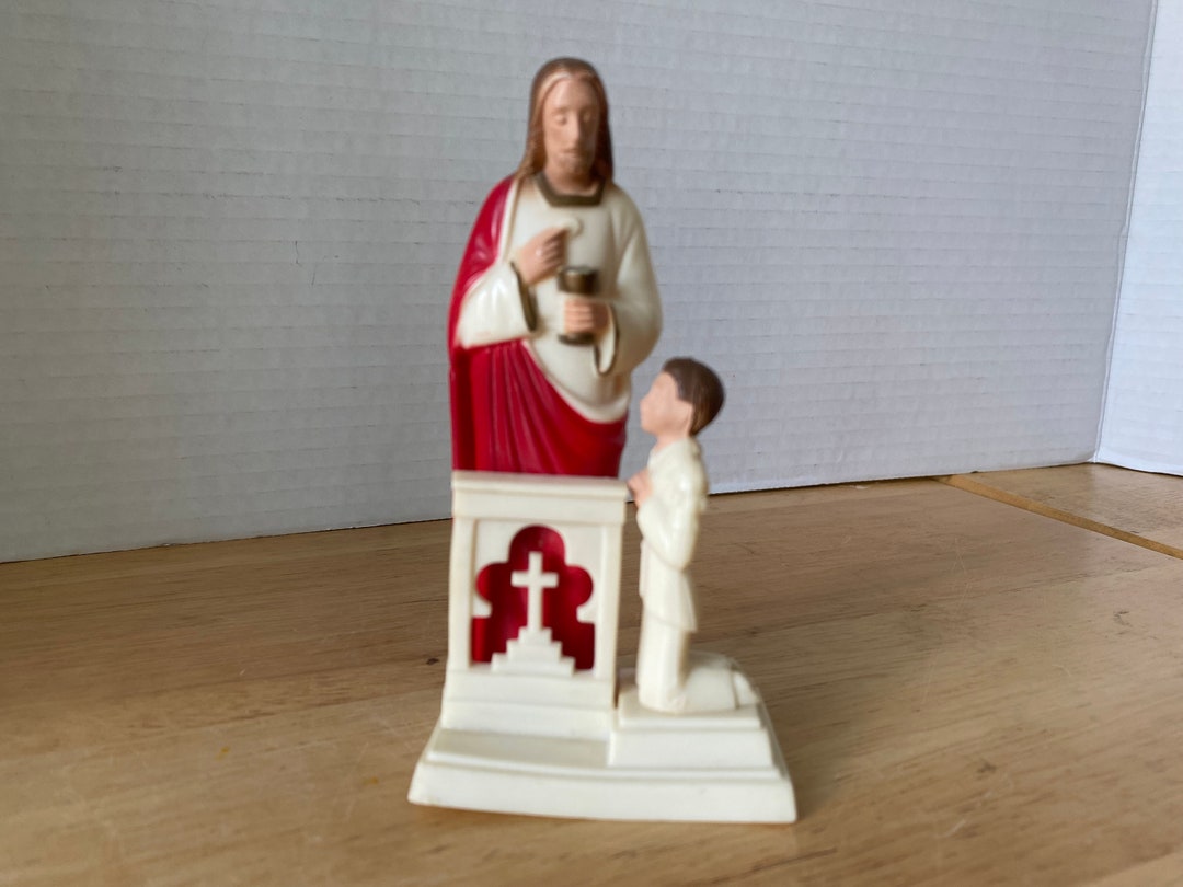 Vintage Plastic First Communion for Boy With Jesus Figurine 228 ...