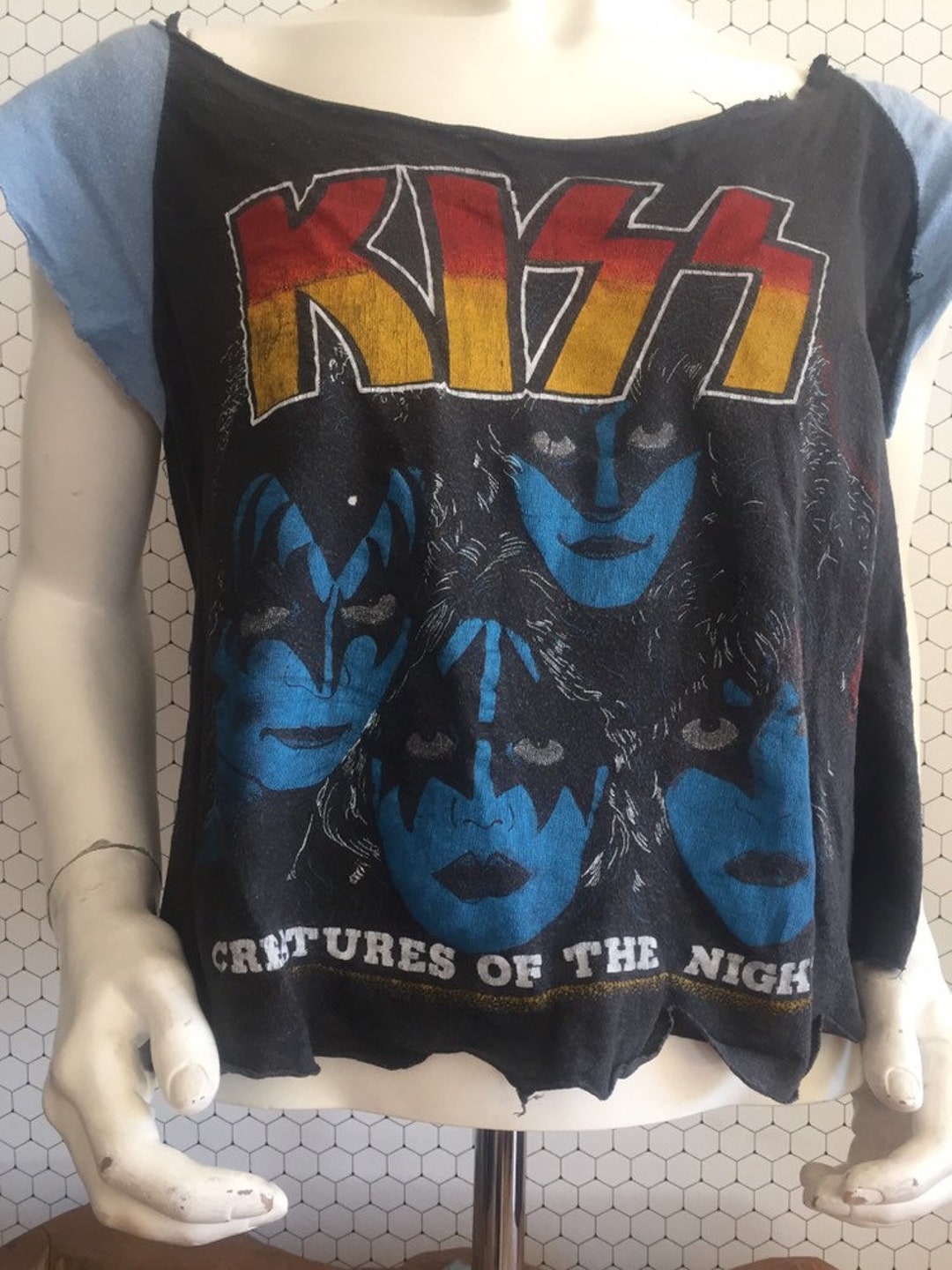 1983 Very Rare Vintage Kiss Cut off Raglan Shirt - Etsy