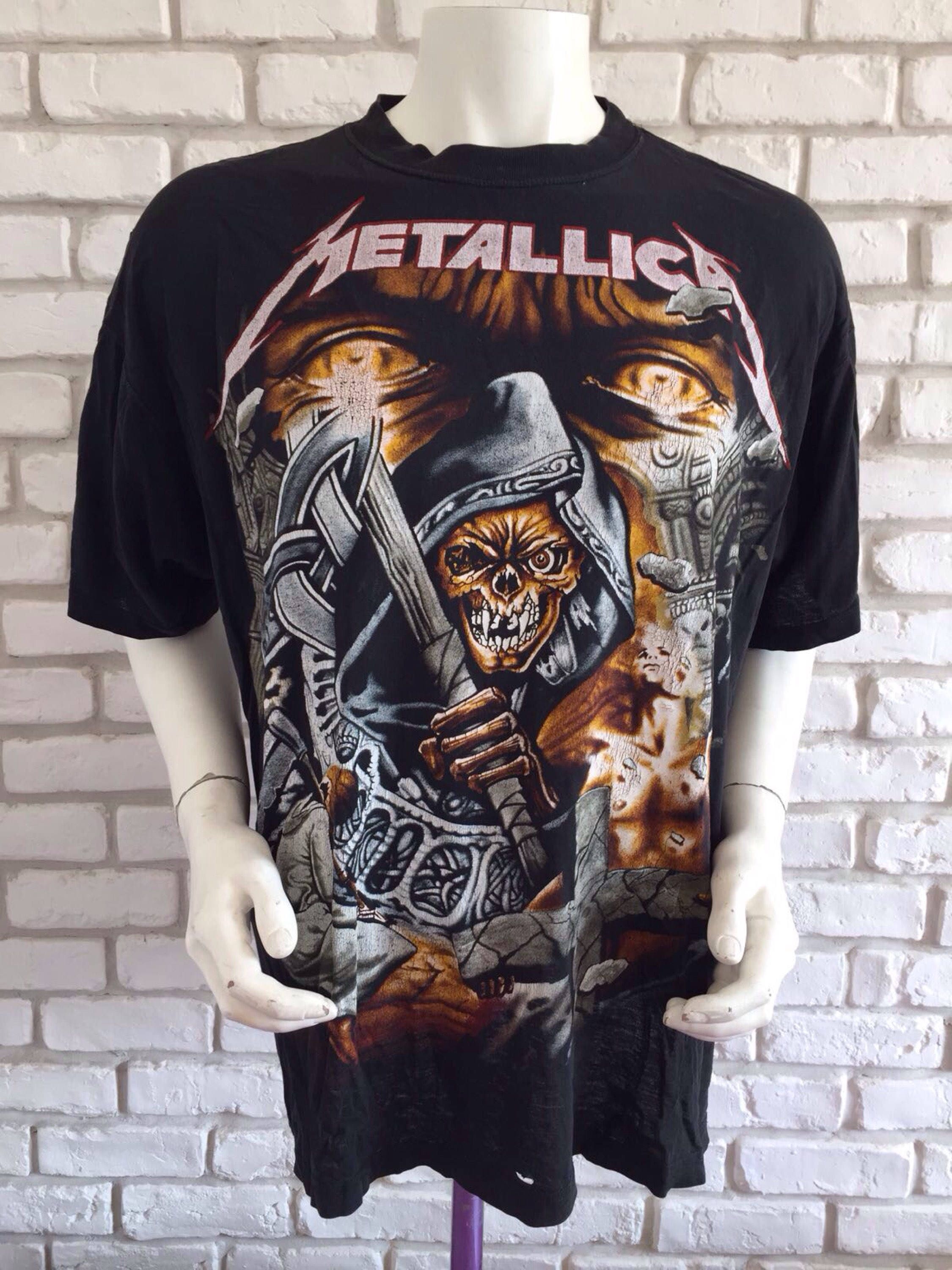 Metallica vintage 1993 super rare reaper tshirt | Etsy