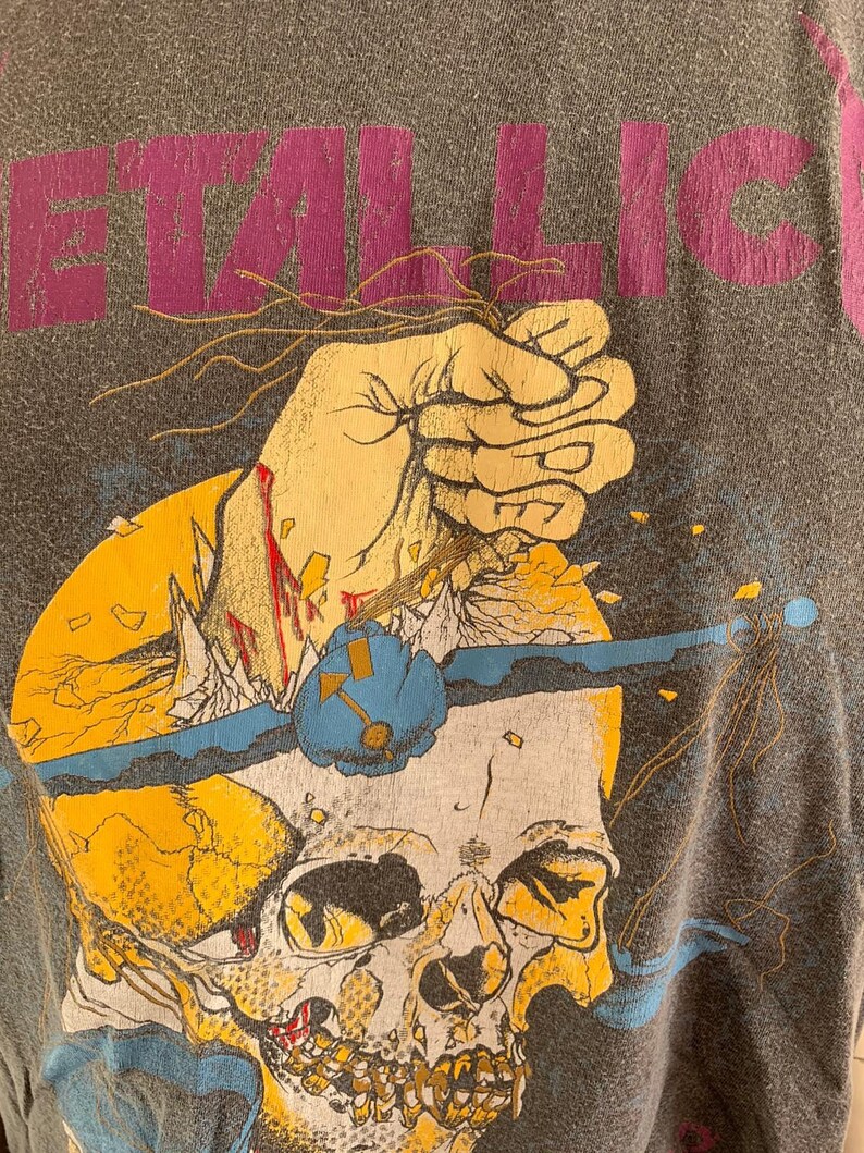 1988 Vintage Rare Metallica Tee Shirt Damaged Justice - Etsy 1988 Vintage Rare Metallica Tee Shirt Damaged Justice - Etsy