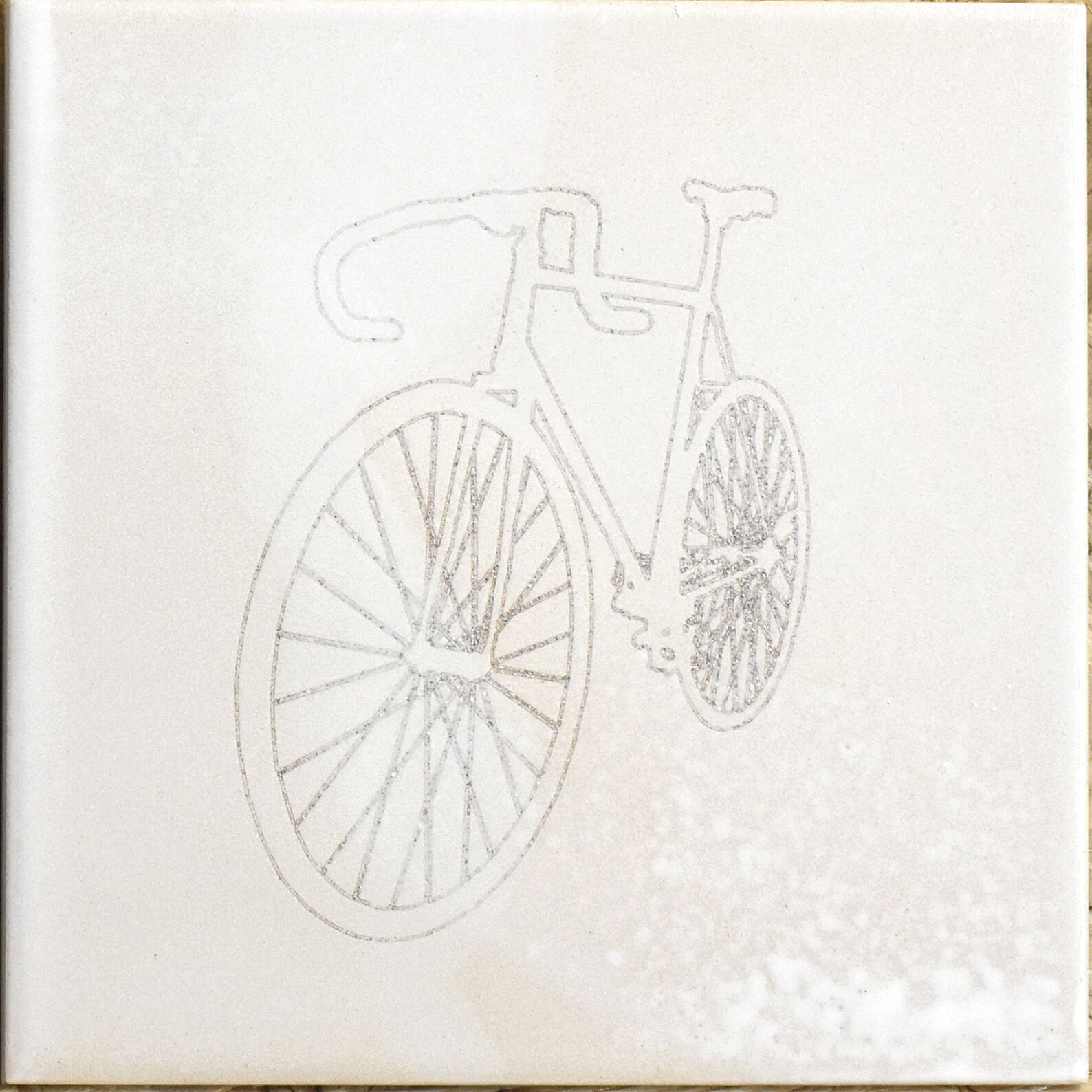 Laser Engraving of Bicycle on Standard Tile, Use as Coaster Decoration ...