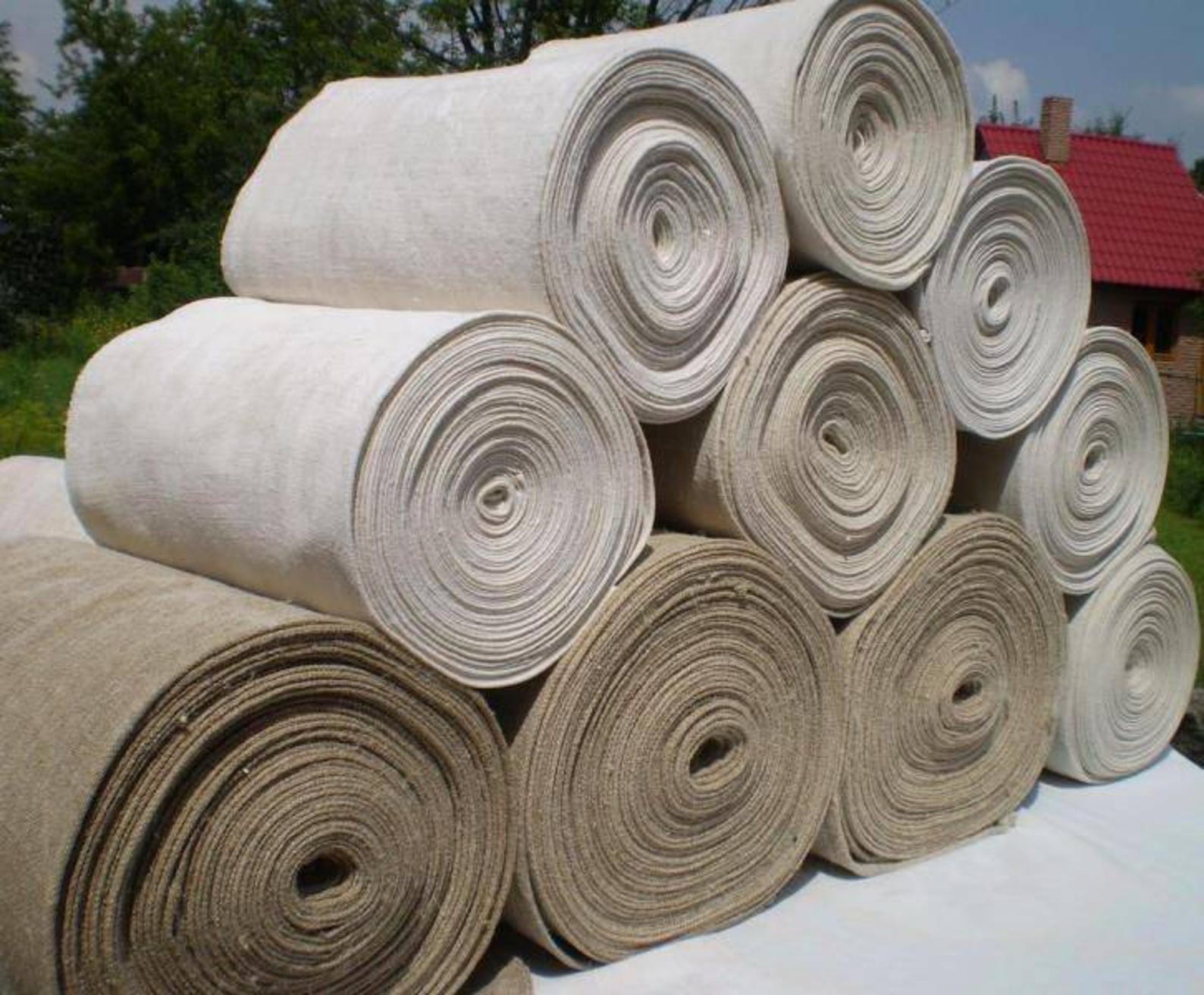 Hemp fabric handmade 100% organic vegan | Etsy