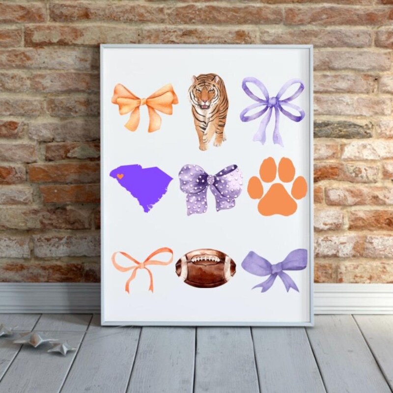 Clemson Paw Print - Etsy