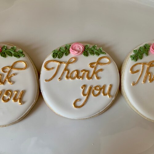 Thank You Sugar Cookies by the Dozen - Etsy