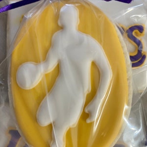 Lakers Basketball Cookies - Etsy