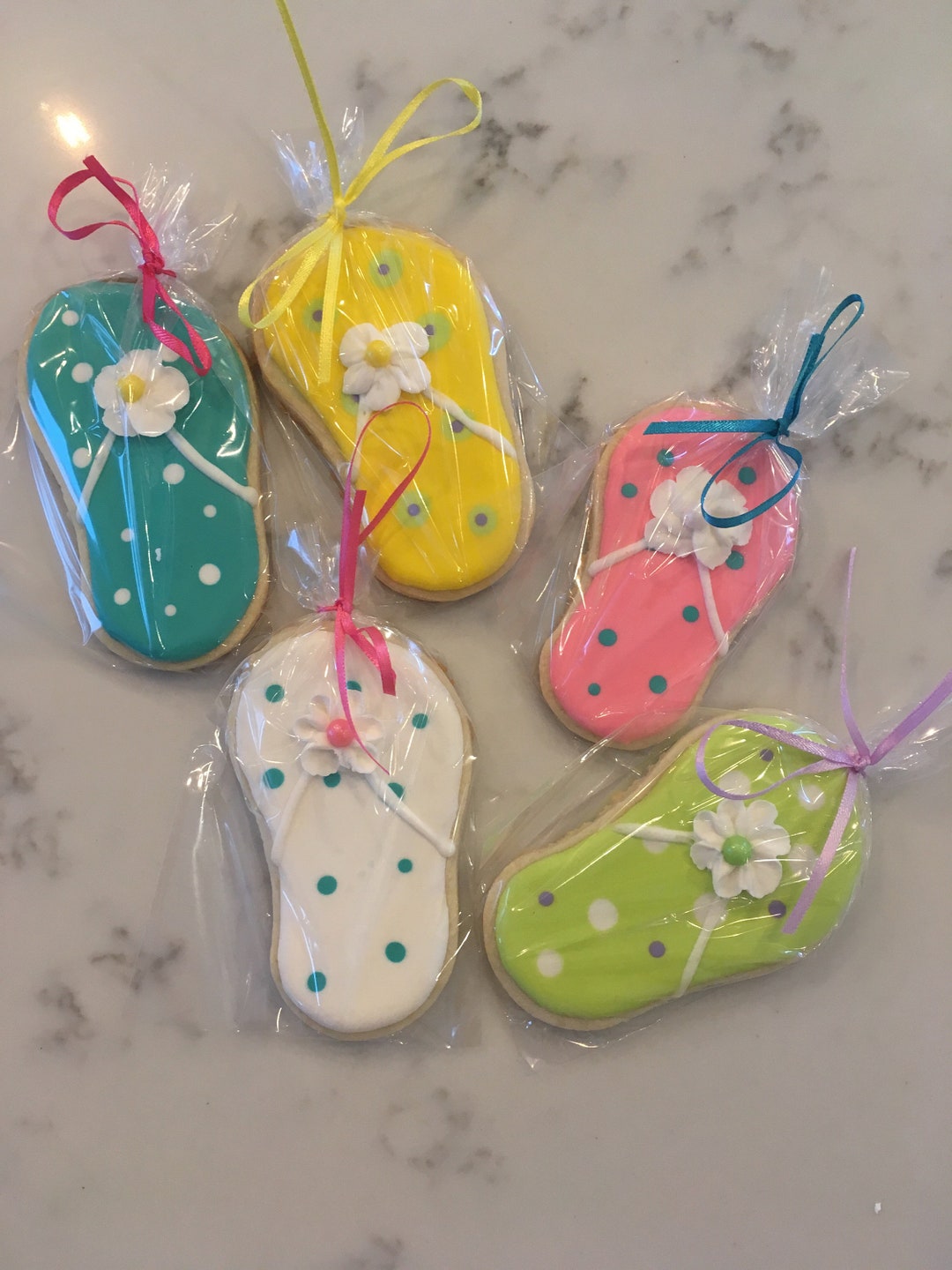 Pool Party Flip Flop Cookies - Etsy