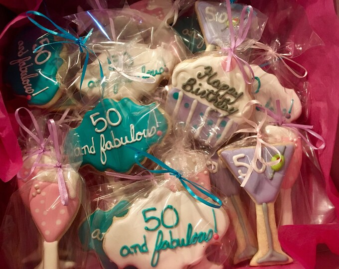 50th Birthday Cookies - Etsy
