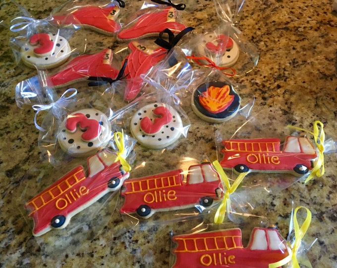 Firefighter Cookies - Etsy