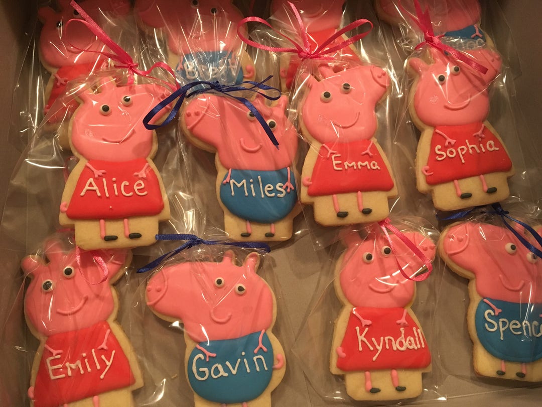 Peppa Pig Cookies - Etsy