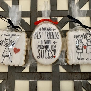 Miss You/best Friend Cookies - Etsy