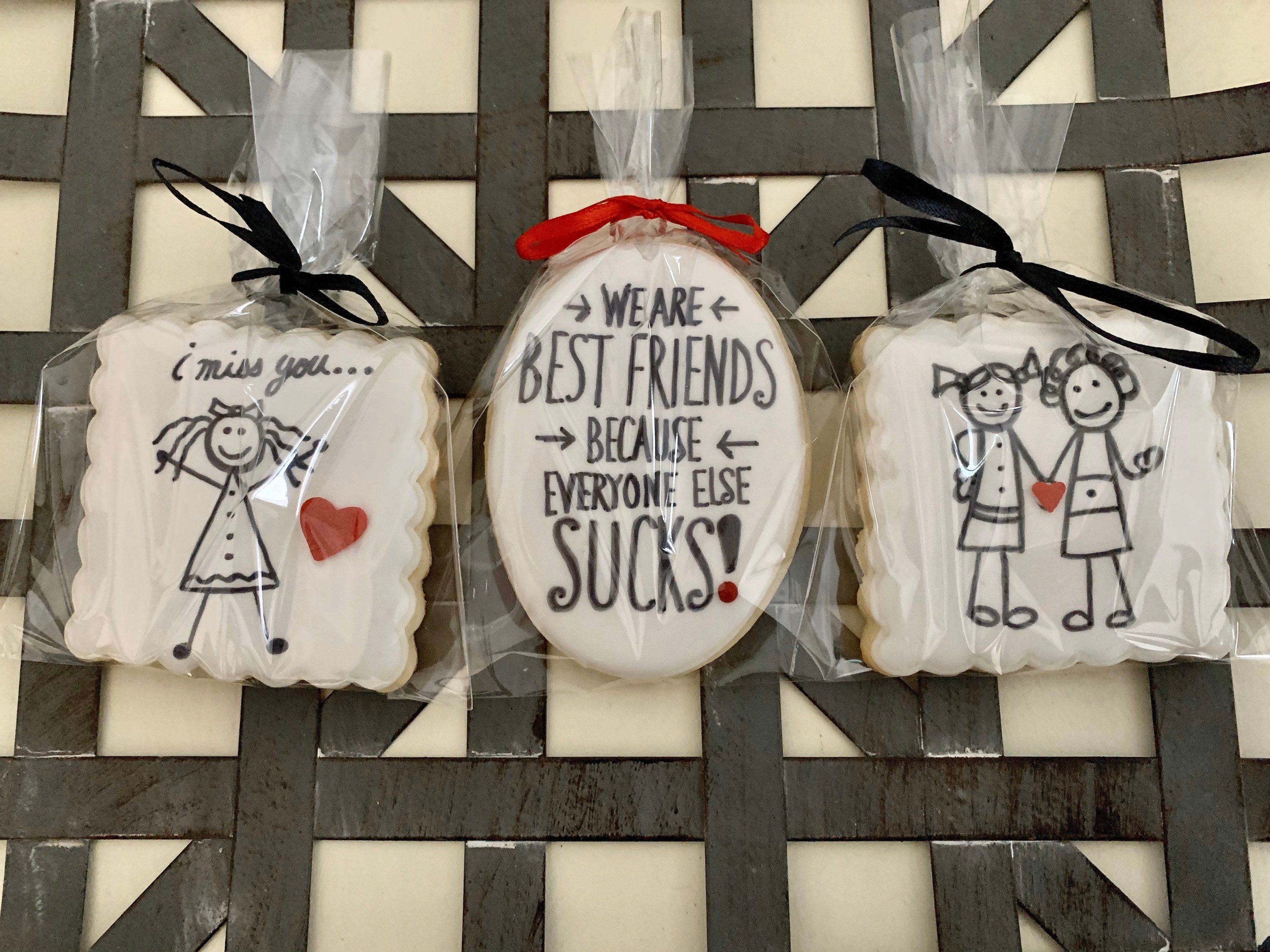 Miss You/best Friend Cookies | Etsy