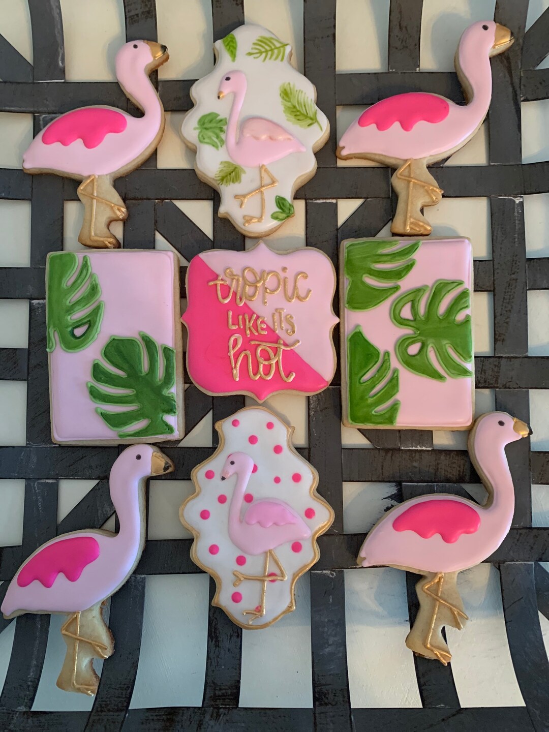 Flamingo Cookies - Etsy