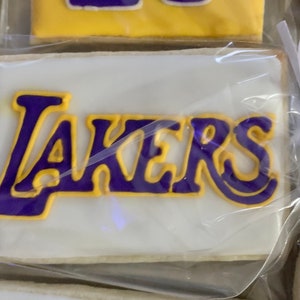 Lakers Basketball Cookies - Etsy
