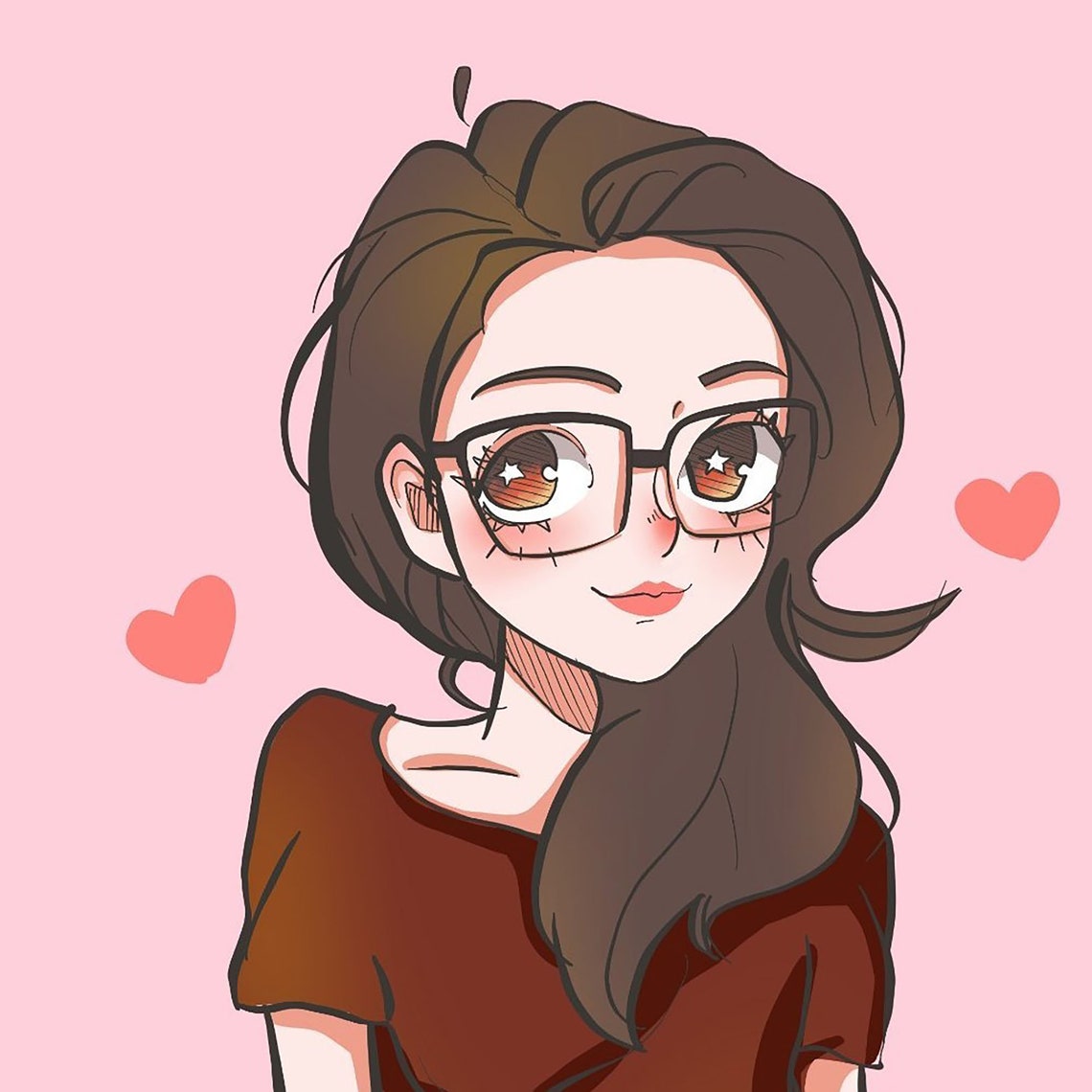 Custom Cute Cartoon Portrait Cute Anime Portrait | Etsy