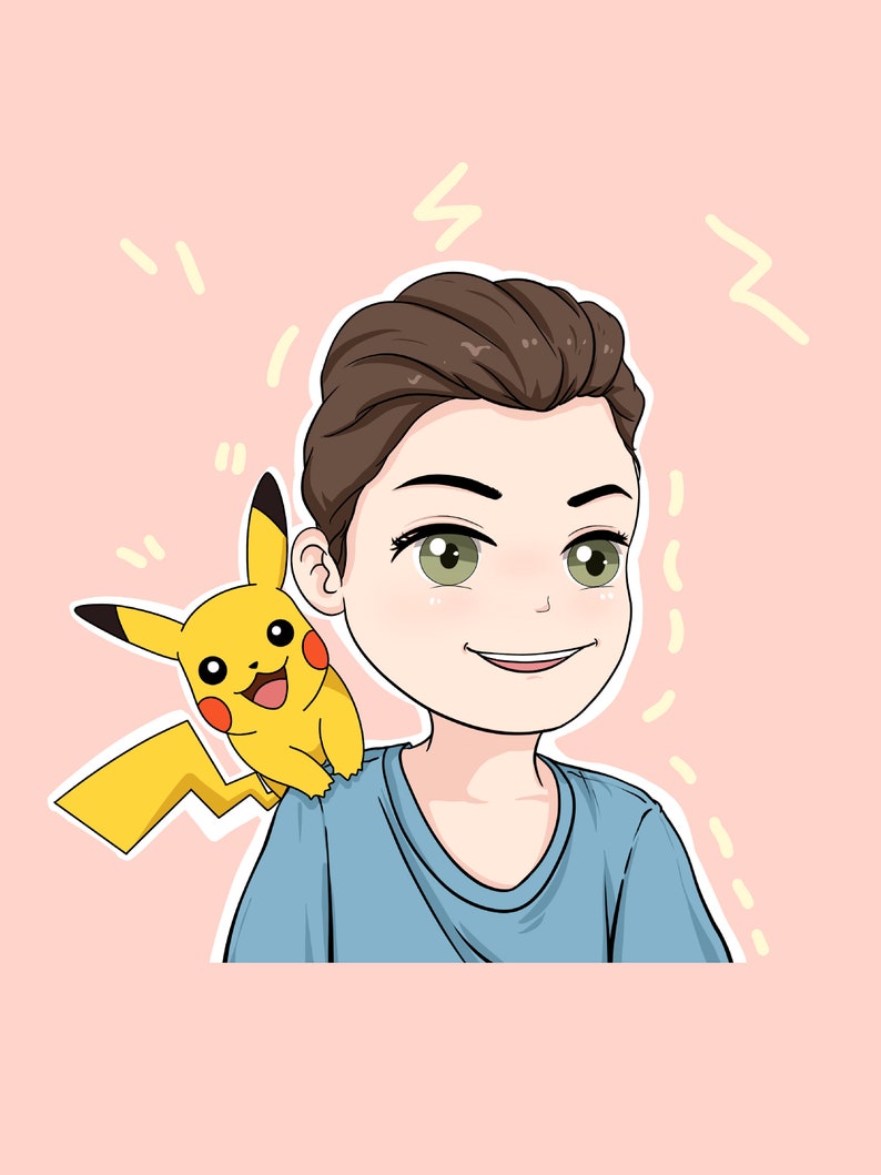DIGITAL Custom Pokémon Portrait Pokémon Trainer Pokémon Art | Etsy India