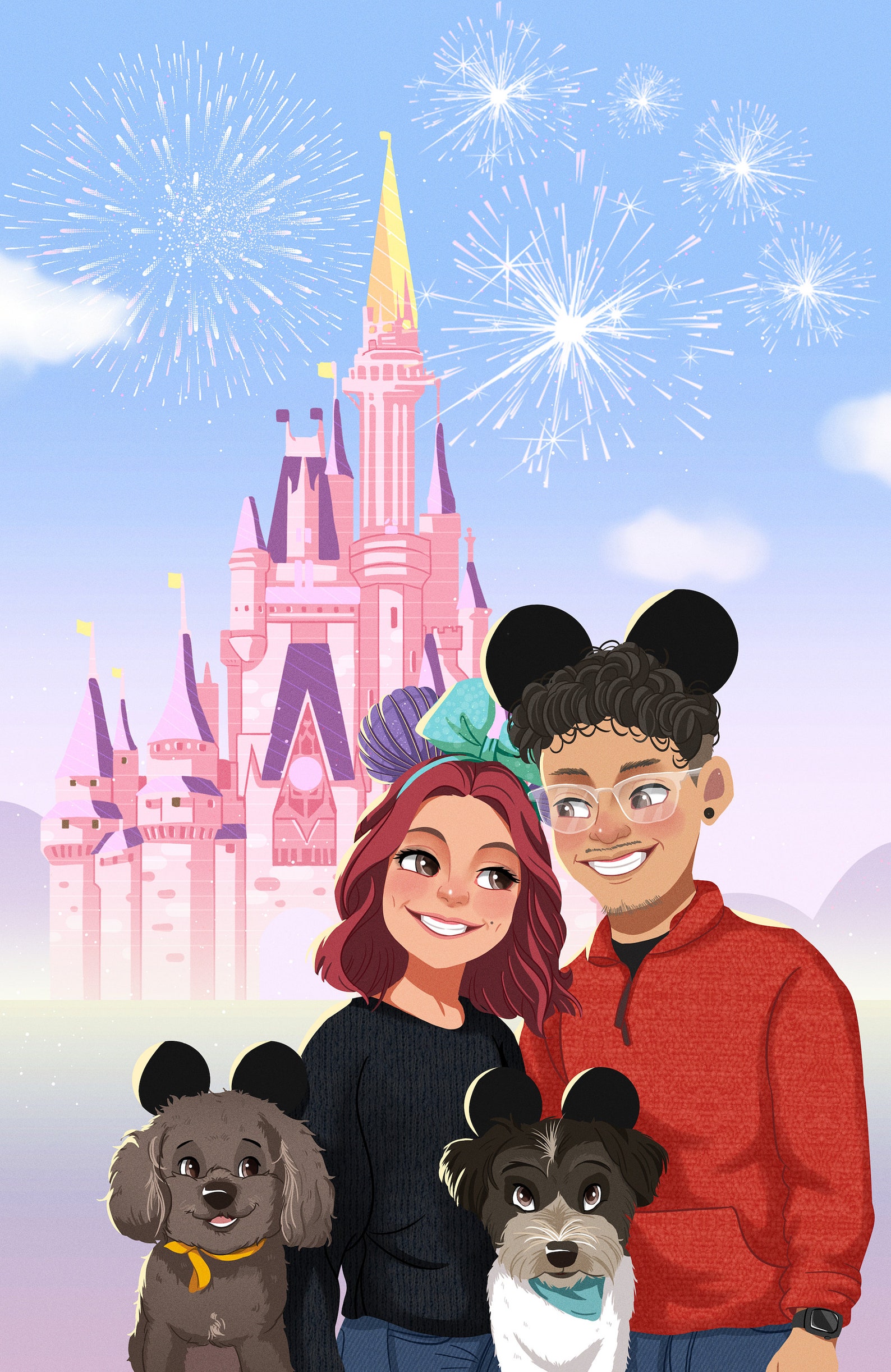 Disney Style Custom Disney Portrait Digital Download - Etsy