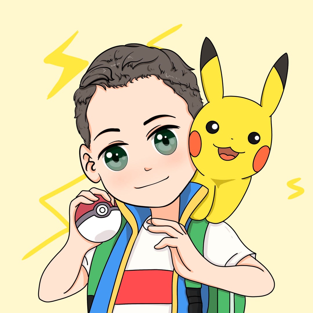 Buy DIGITAL Custom Pokémon Portrait, Pokémon Trainer, Pokémon Art ...