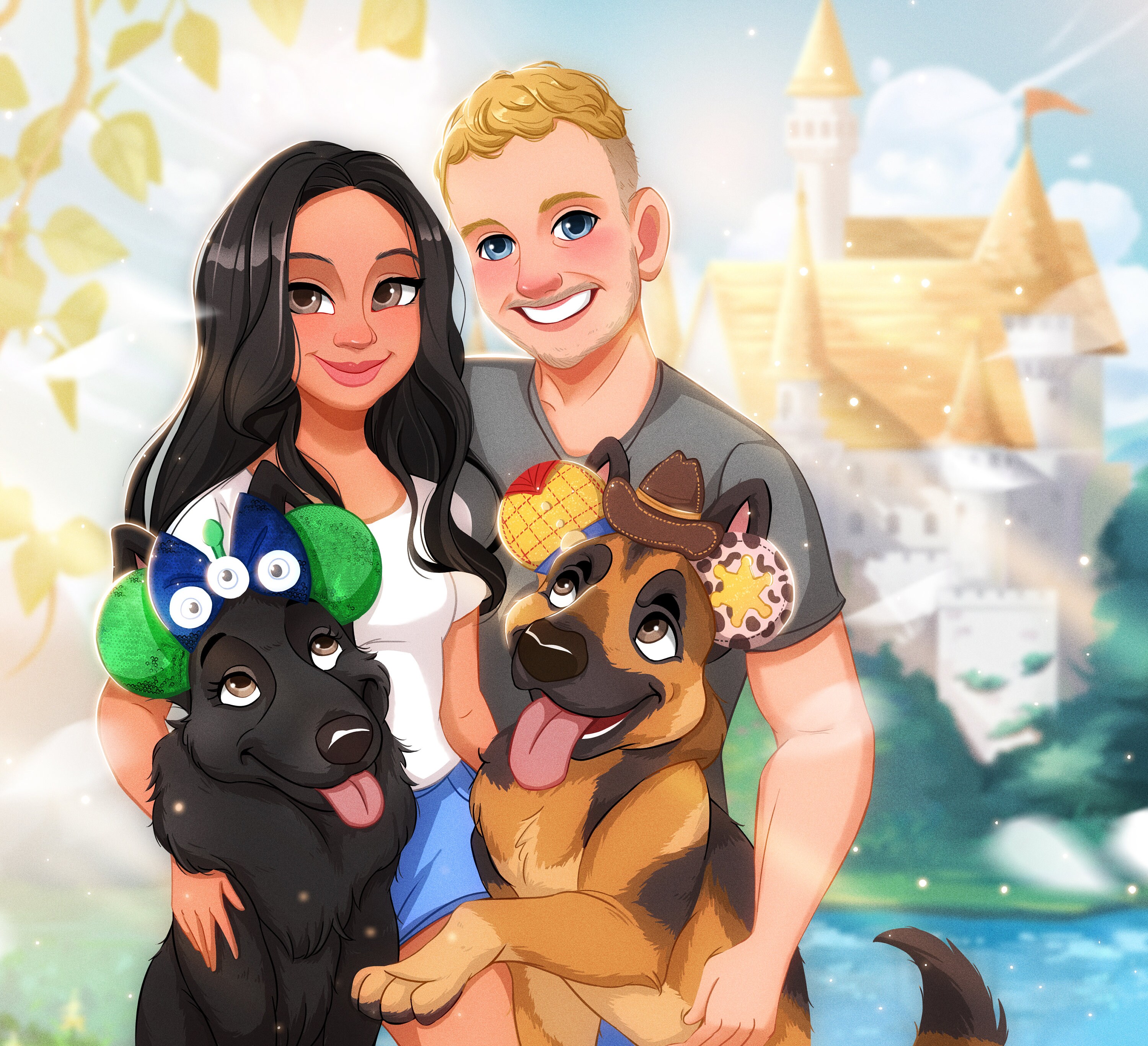 Disney Style Custom Disney Portrait Digital Download - Etsy Canada