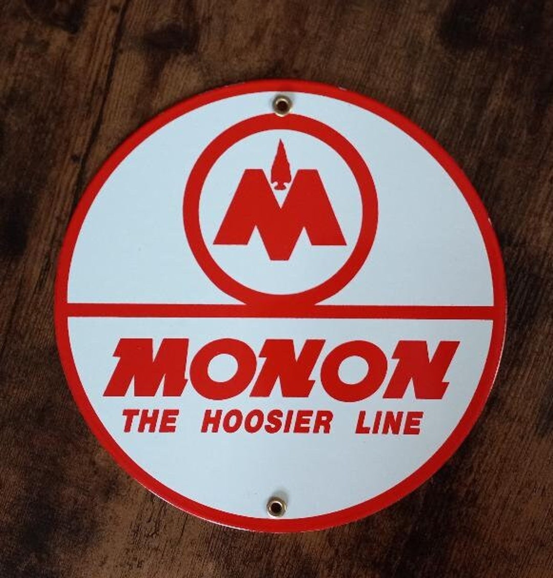 Monon Railroad Porcelain Sign Home Office Garage Shop Bar Decor - Etsy