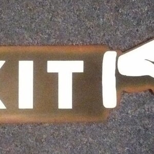 EXIT Pointing Finger Metal Sign Shop Stores Bar Garage Home - Etsy