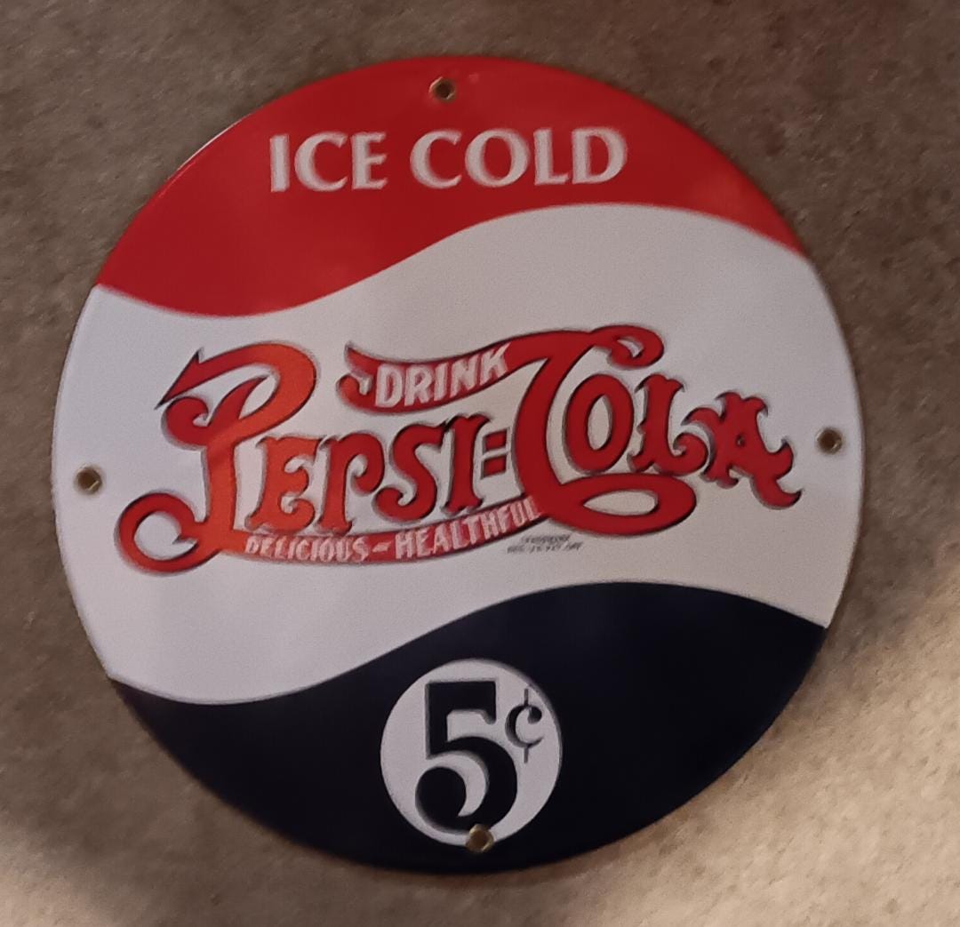Pepsi Cola Porcelain Sign Soda Home Office Garage Shop Bar Decor - Etsy