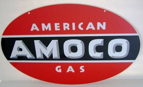 Amoco American Gas Double Sided Heavy Metal Sign Gas Station - Etsy