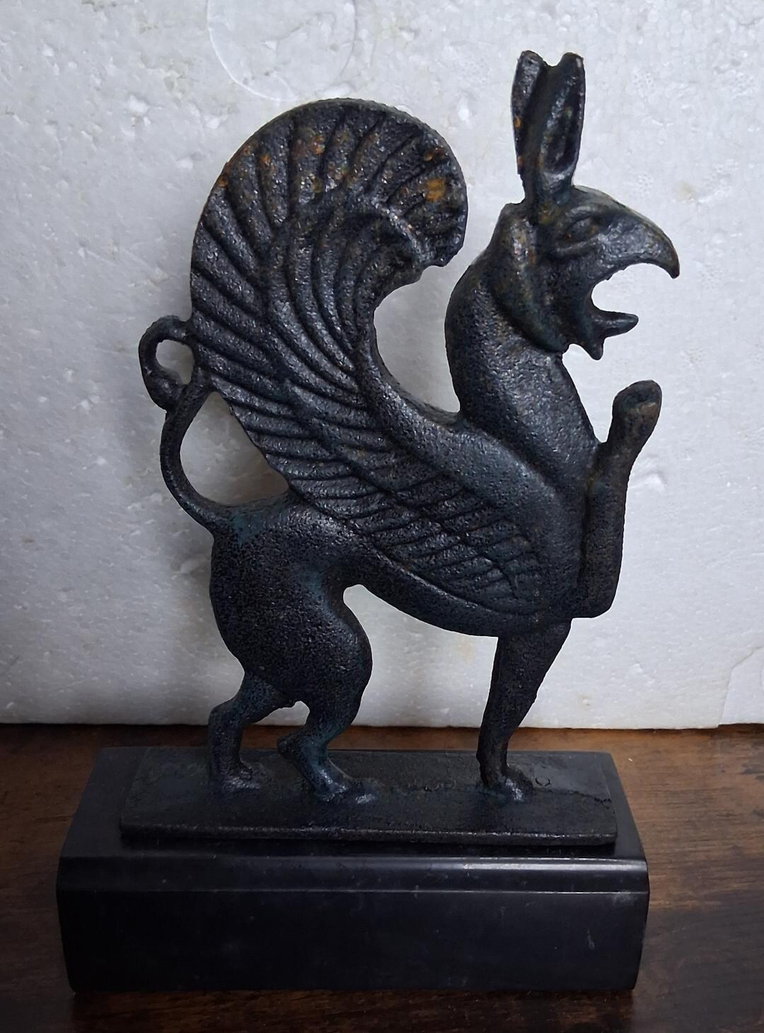 Gargoyle Metal Statue Marble Base Office Home Decor Collectible Shop - Etsy