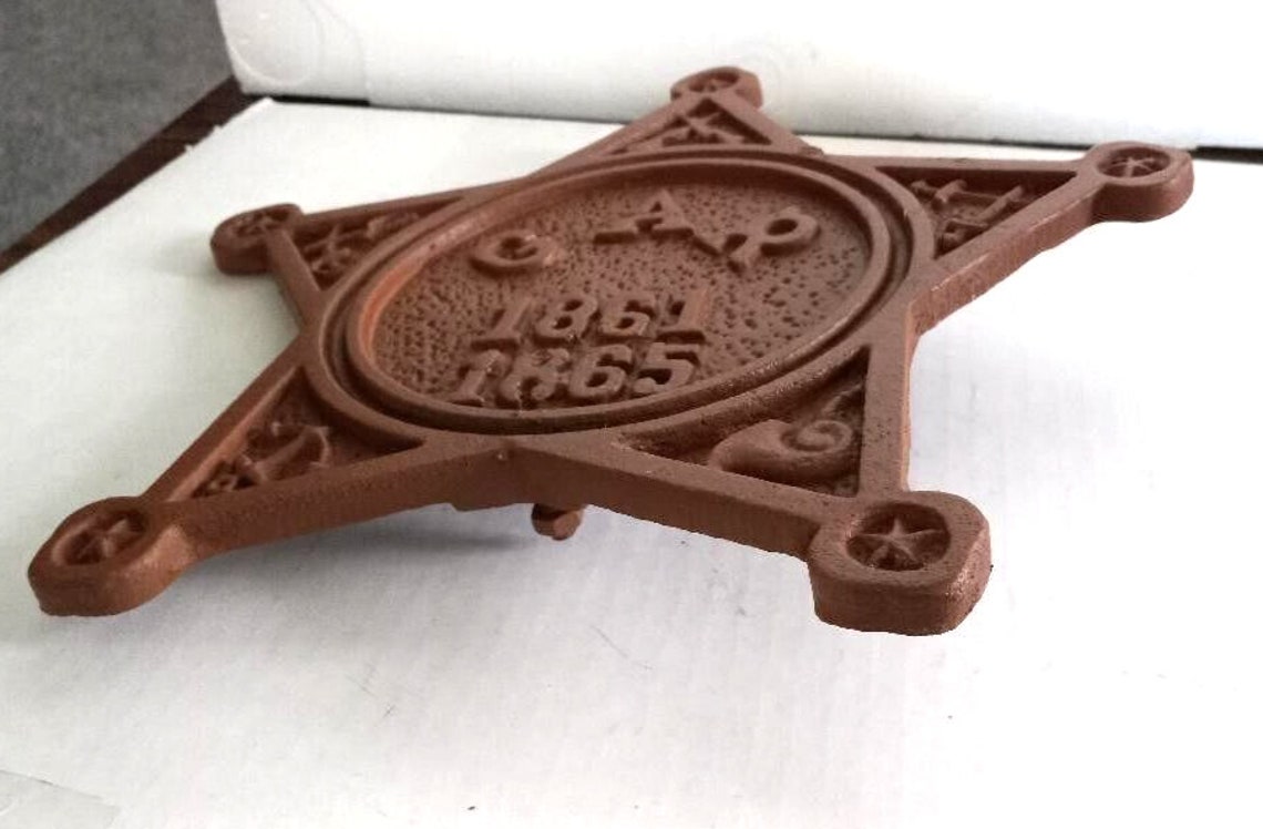 GAR Grave Marker Cast Iron Star Military - Etsy