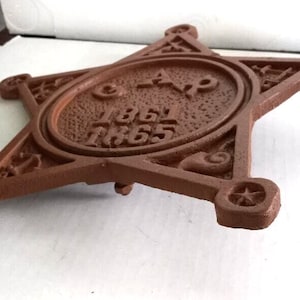 GAR Grave Marker Cast Iron Star Military - Etsy