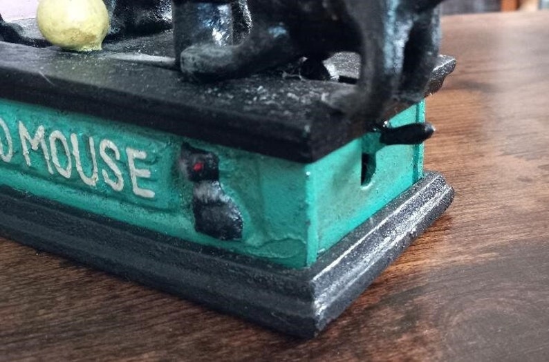 Cat and Mouse Bank Cast Iron Home Office Entryway Decor - Etsy