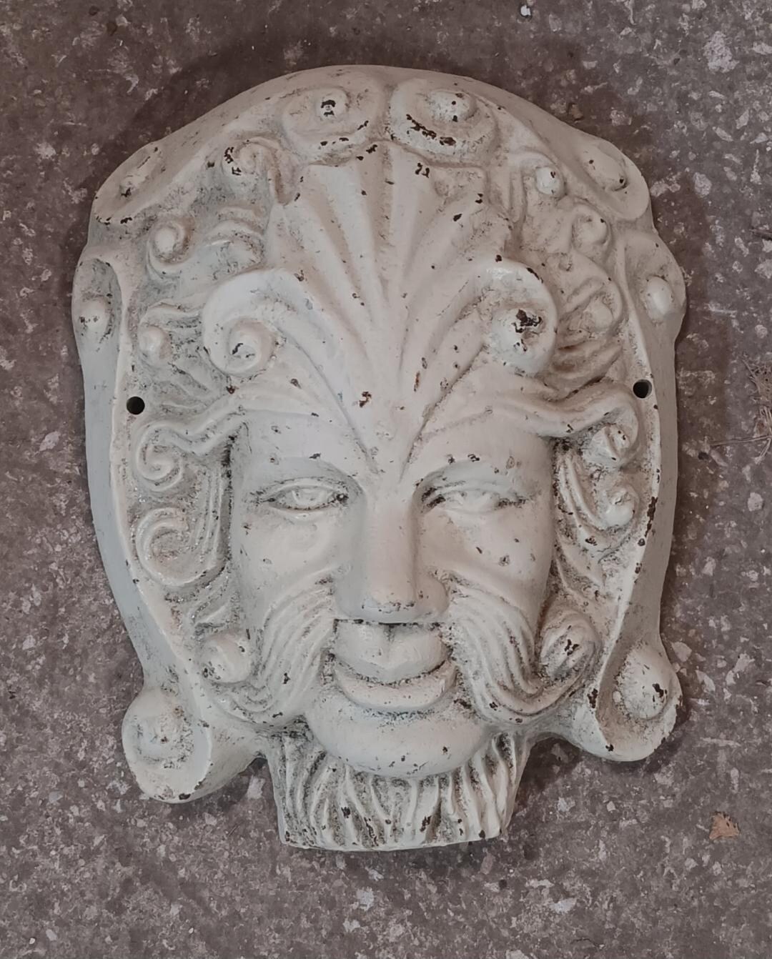 Man Face With Beard Cast Iron White Wall Mount Office Home Wall Decor ...