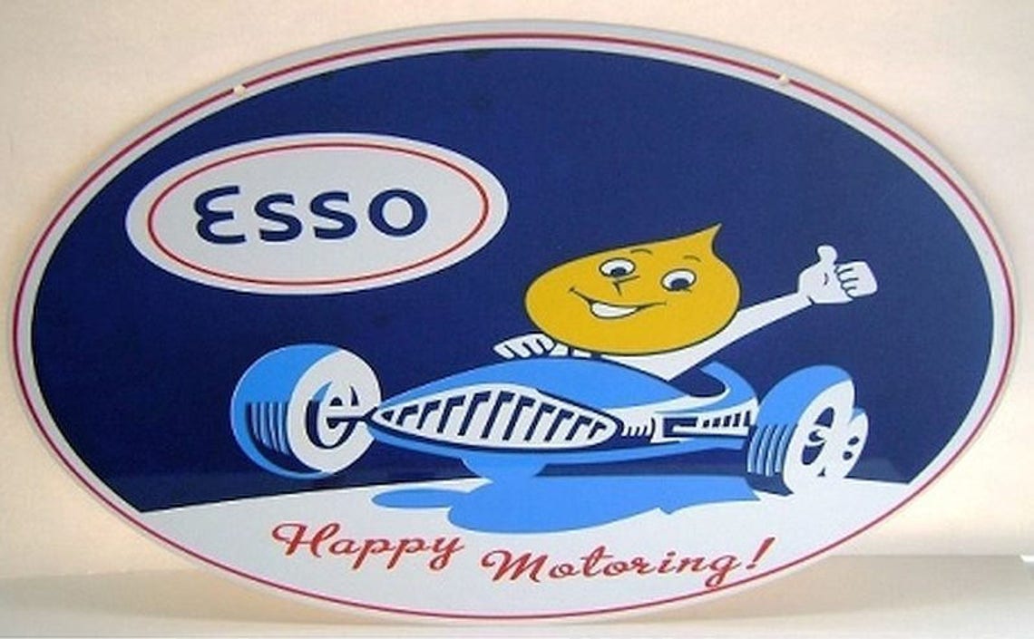 Esso Happy Motoring Sign Cabin Home Gasolinera Garaje Tienda - Etsy México